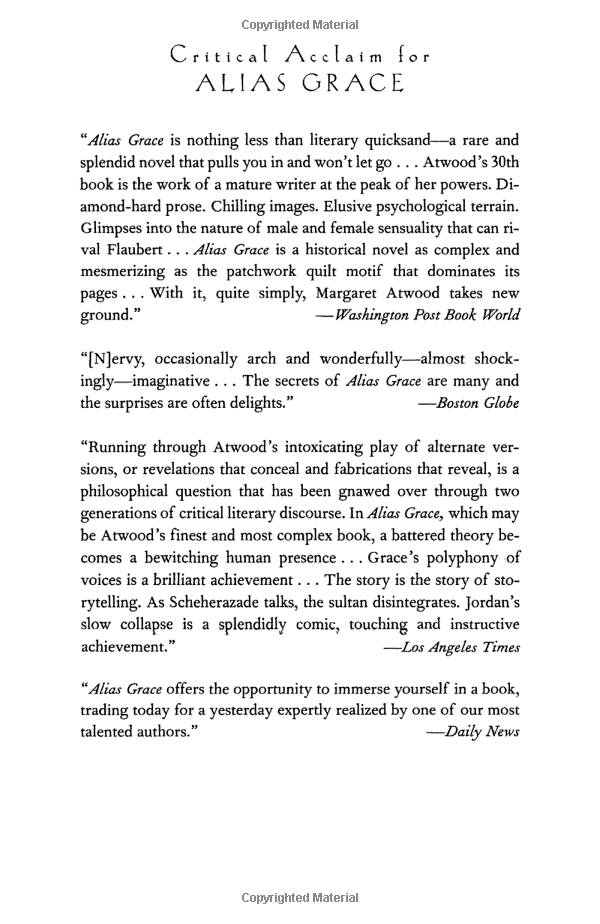 Alias Grace - FAHASA.COM