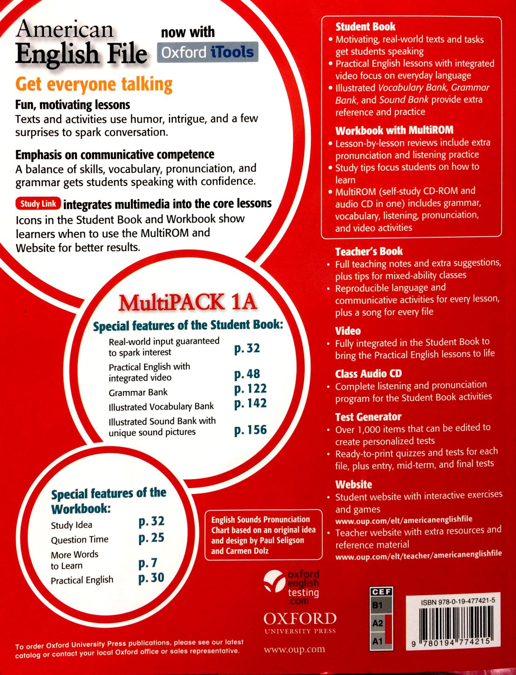 American English File 1 Student Book/Workbook Multipack A - FAHASA.COM