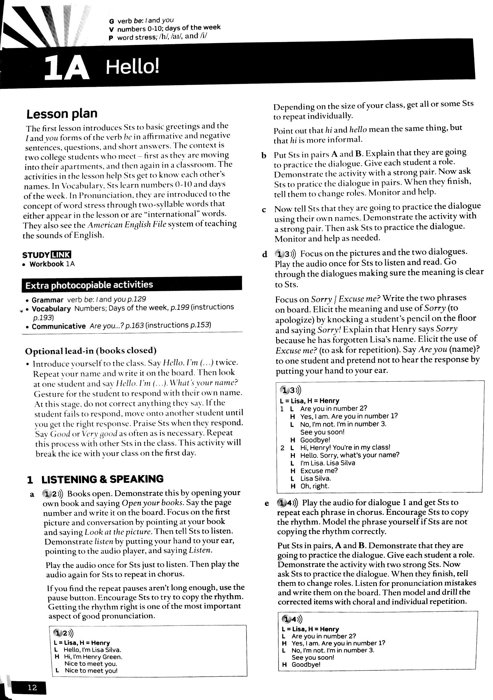 American English File: Starter: Teacher's Book with Testing Program CD ...