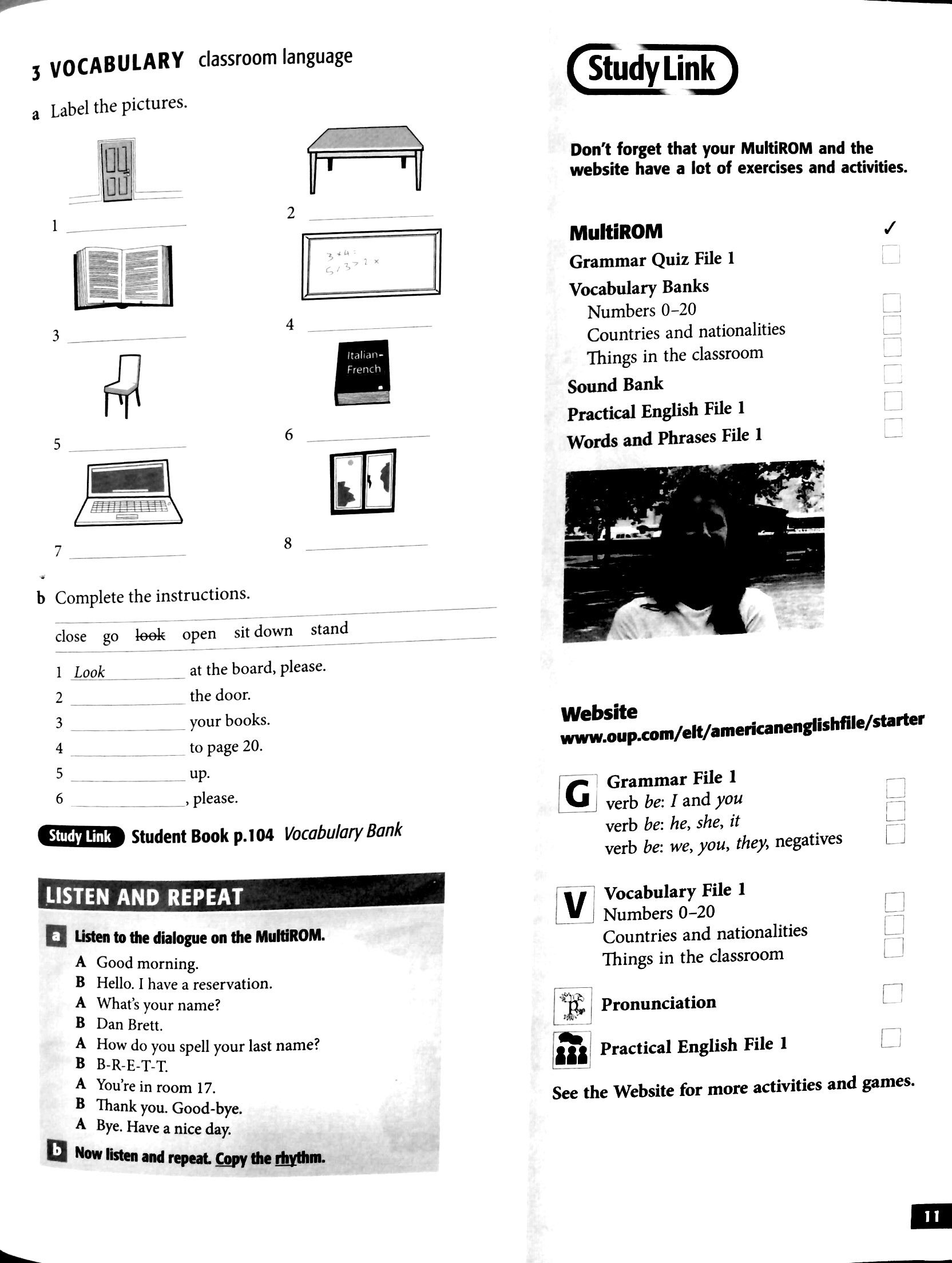 American English File Starter Workbook with MultiROM