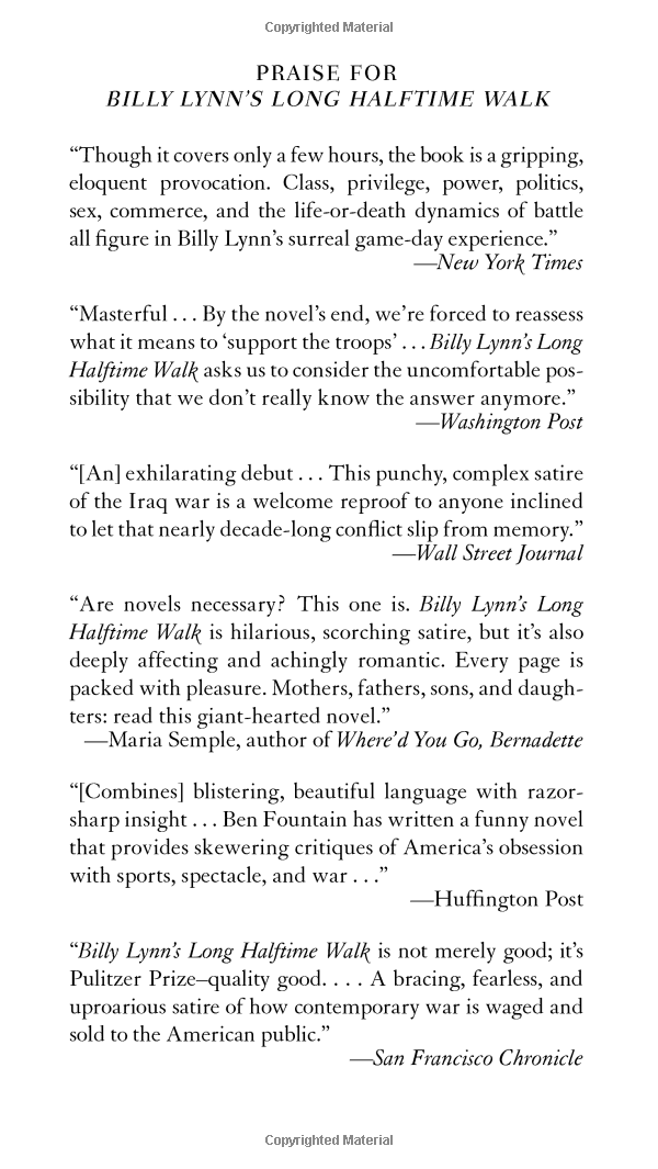 Billy Lynn's Long Halftime Walk