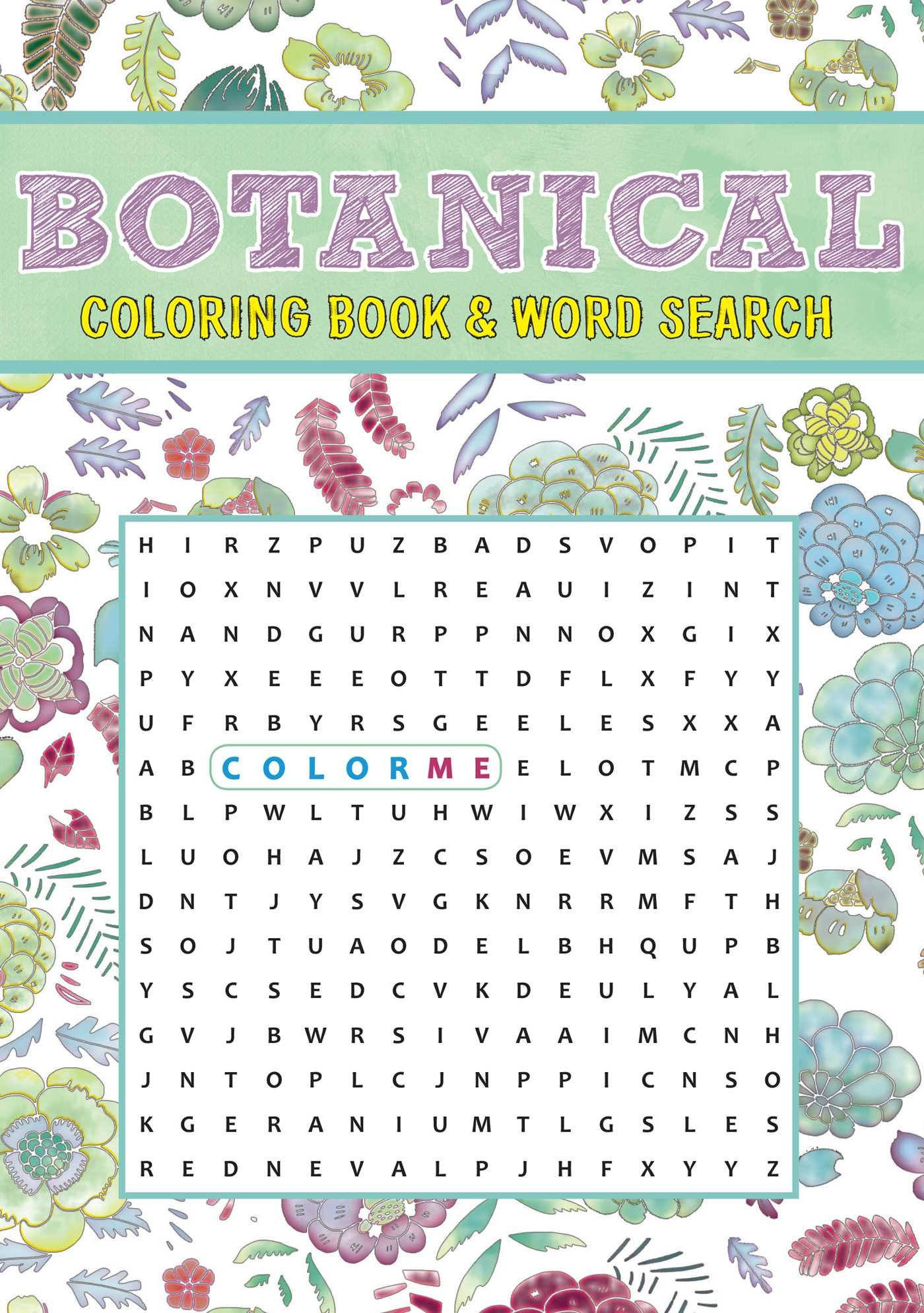 Botanical Coloring Book & Word Search - FAHASA.COM