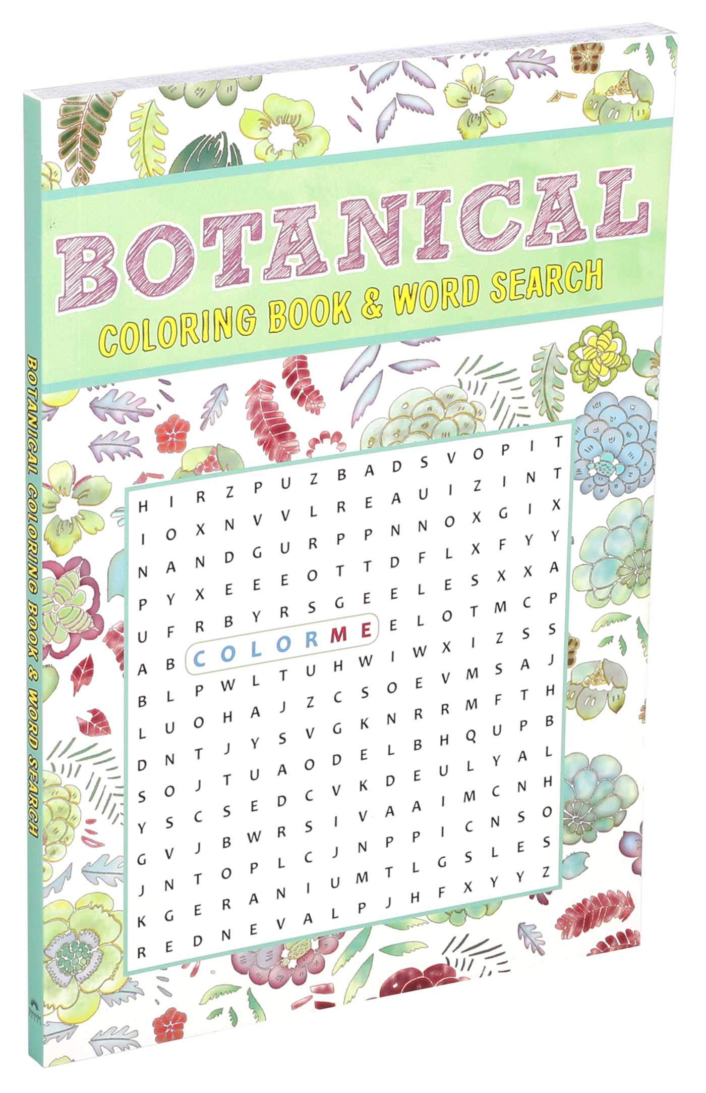 Botanical Coloring Book & Word Search - FAHASA.COM