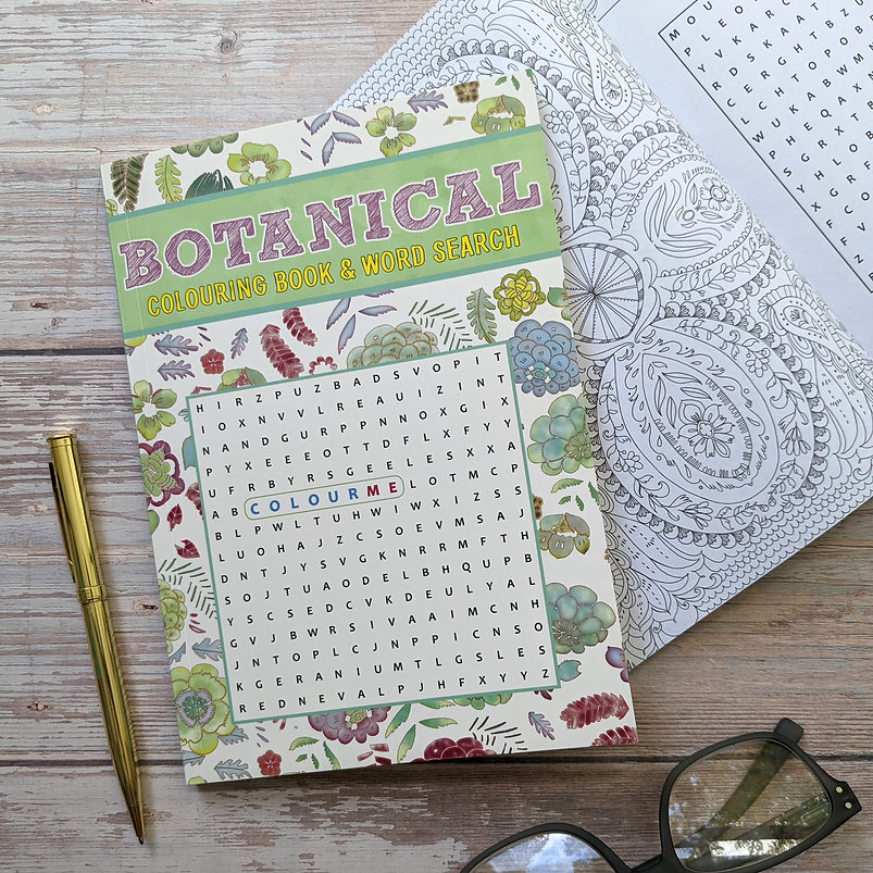 Botanical Coloring Book & Word Search - FAHASA.COM