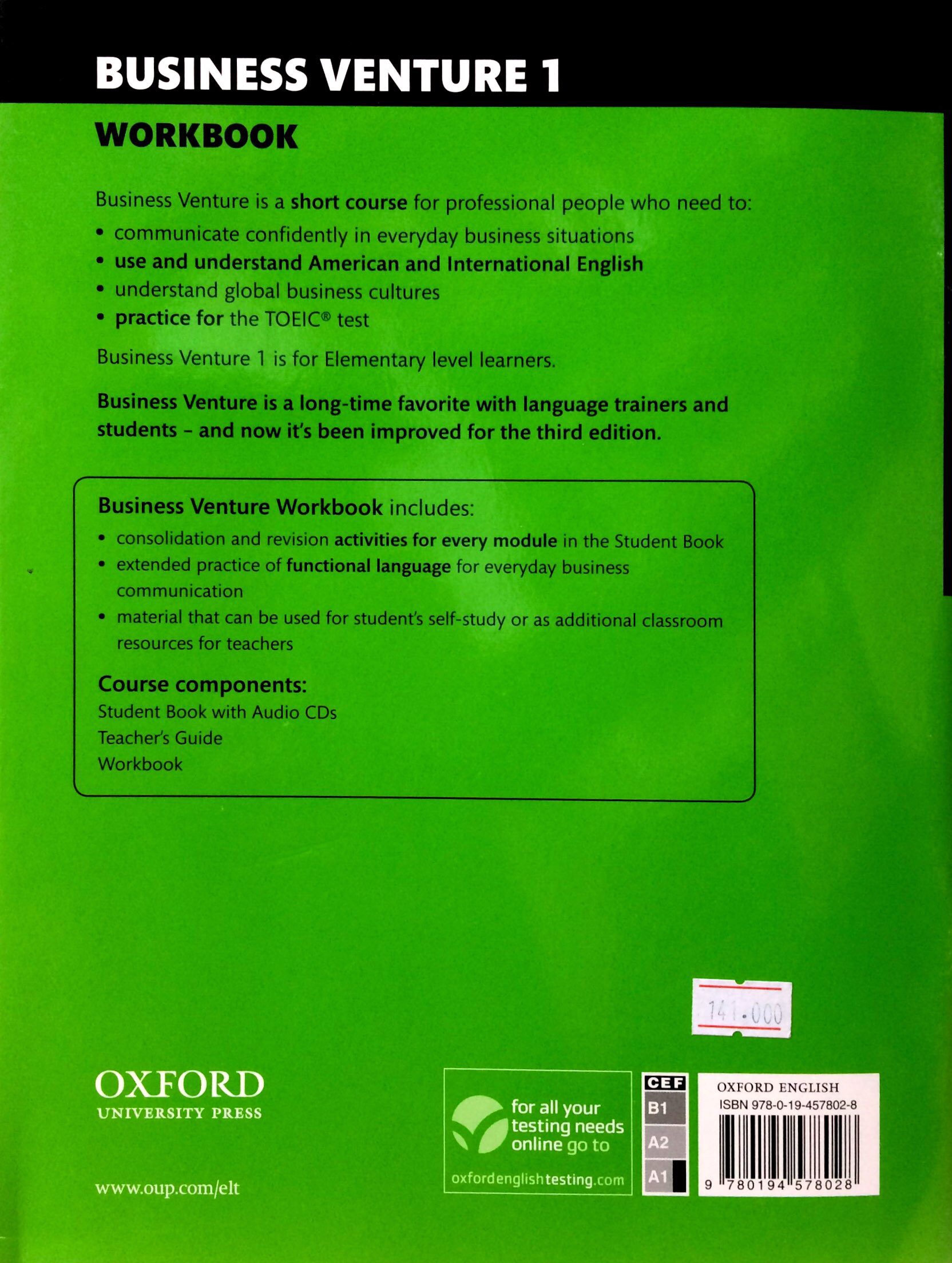 Business Venture, Third Edition 1 Workbook 3Ed - FAHASA.COM