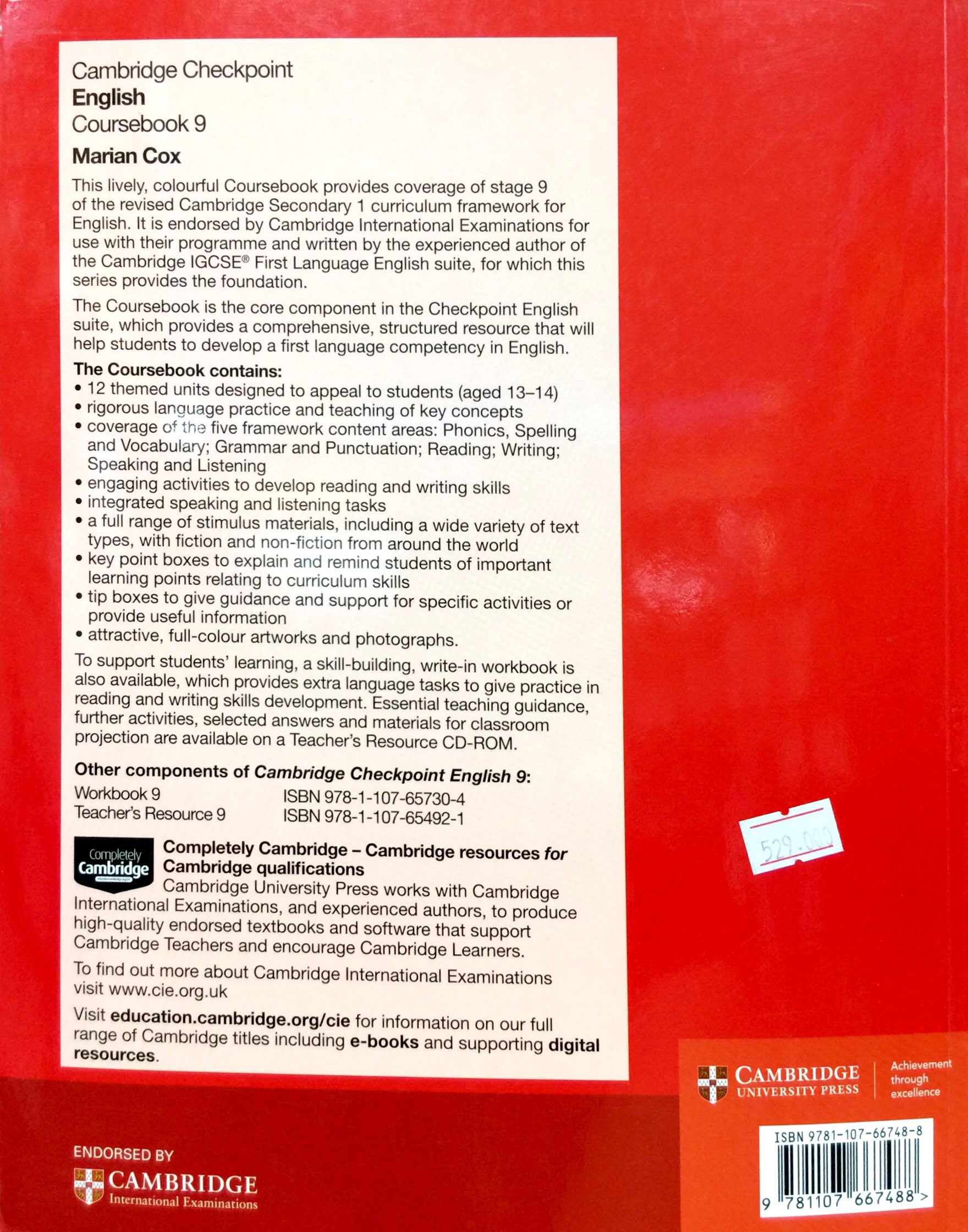 Cambridge Checkpoint English Coursebook - FAHASA.COM