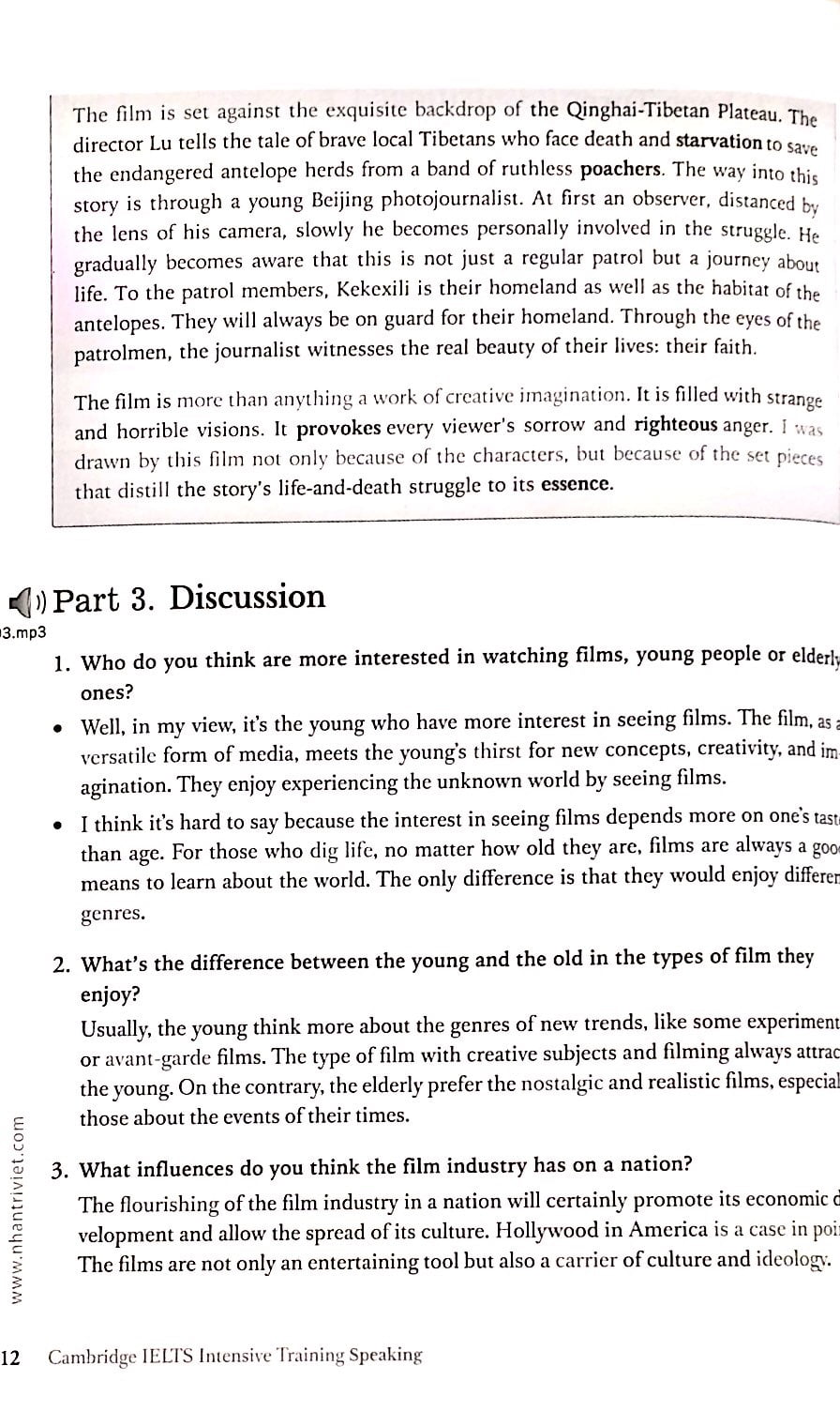 Cambridge IELTS Intensive Training Speaking (Kèm CD) - FAHASA.COM