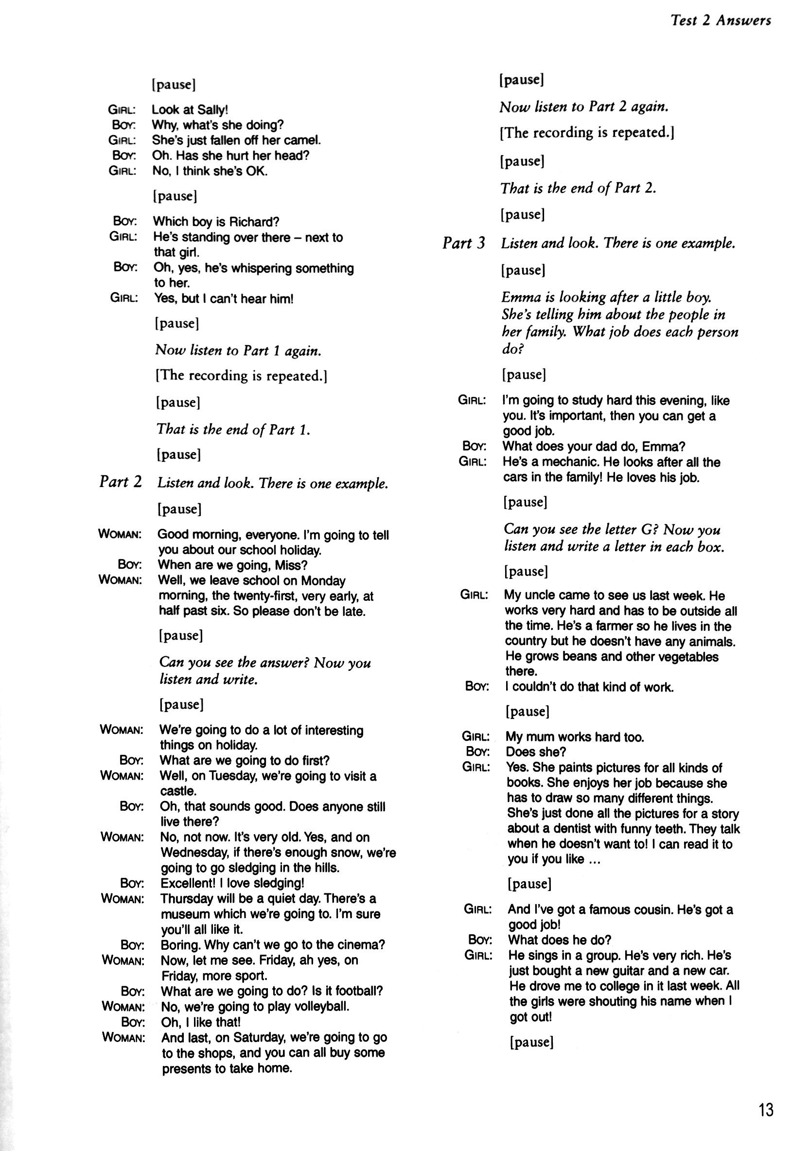 Cambridge Young Learners English Tests 2 Second edition Flyers 2 Answer ...