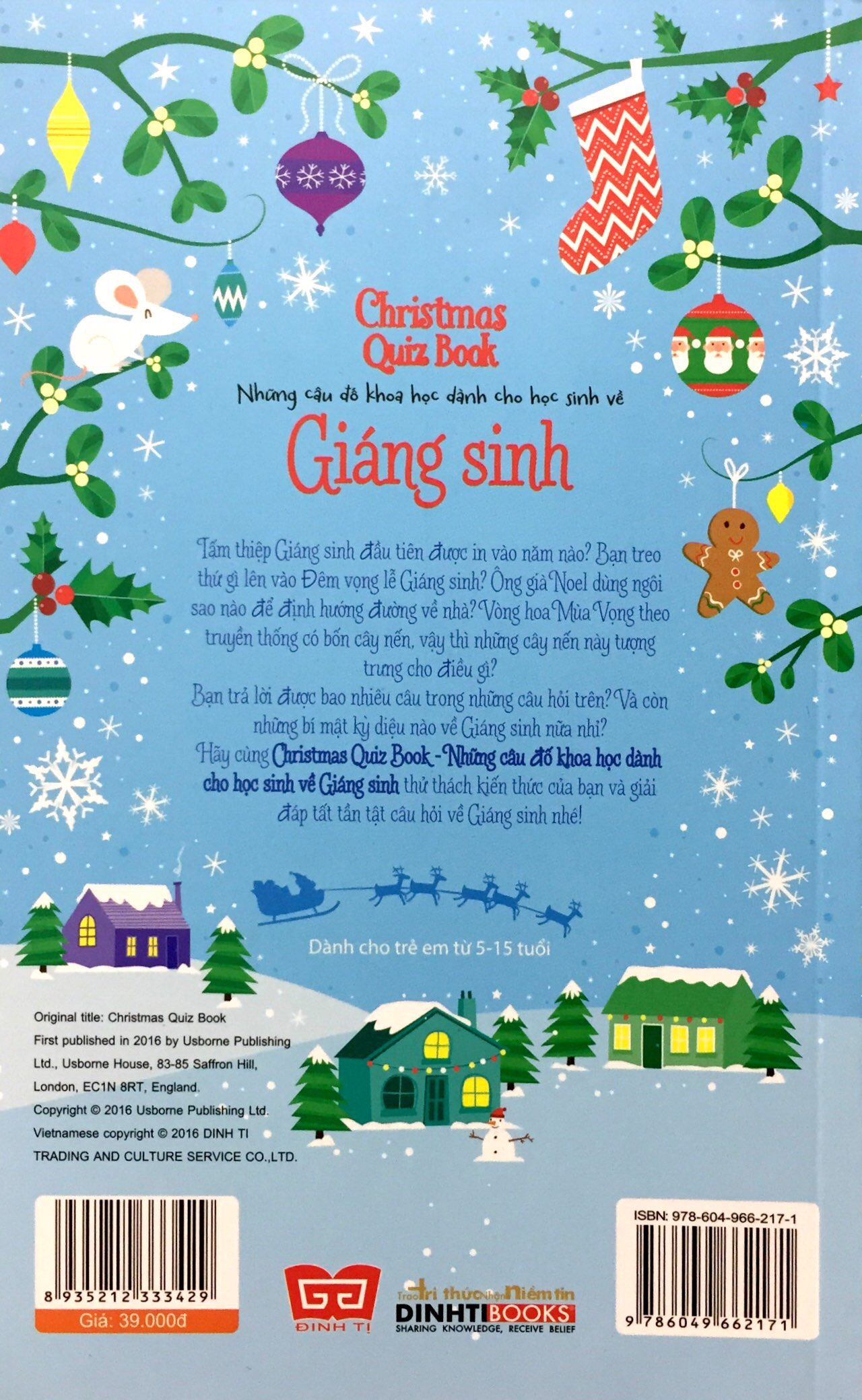 Sách Christmas Quiz Book - Những Câu Đố Khoa Học Dành Cho Học Sinh Về ...