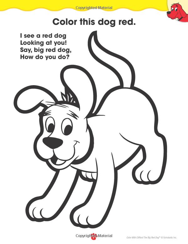 COLOR WITH CLIFFORD THE BIG RED DOG