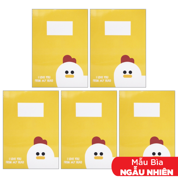 Combo 5 Tập Kẻ Ngang 80 Trang ĐL 70g/m2 - Crabit Notebuck 1110 (Mẫu Màu Giao Ng - FAHASA.COM