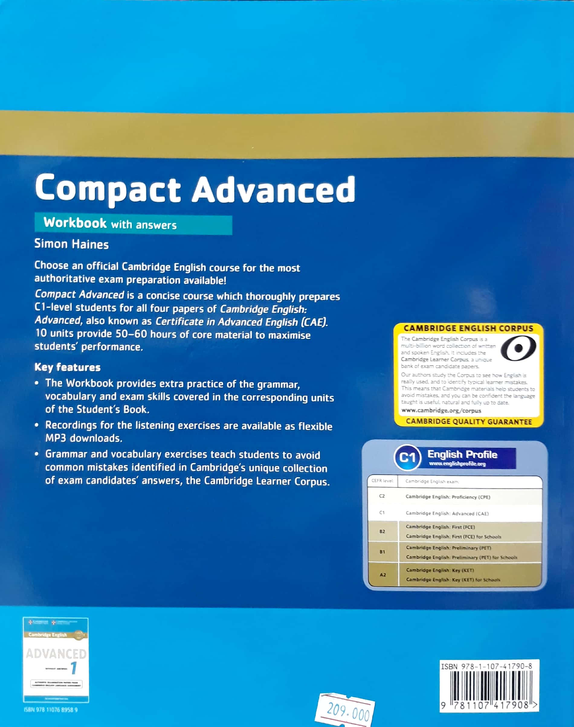 Compact Advanced Workbook with Answers with Audio - FAHASA.COM