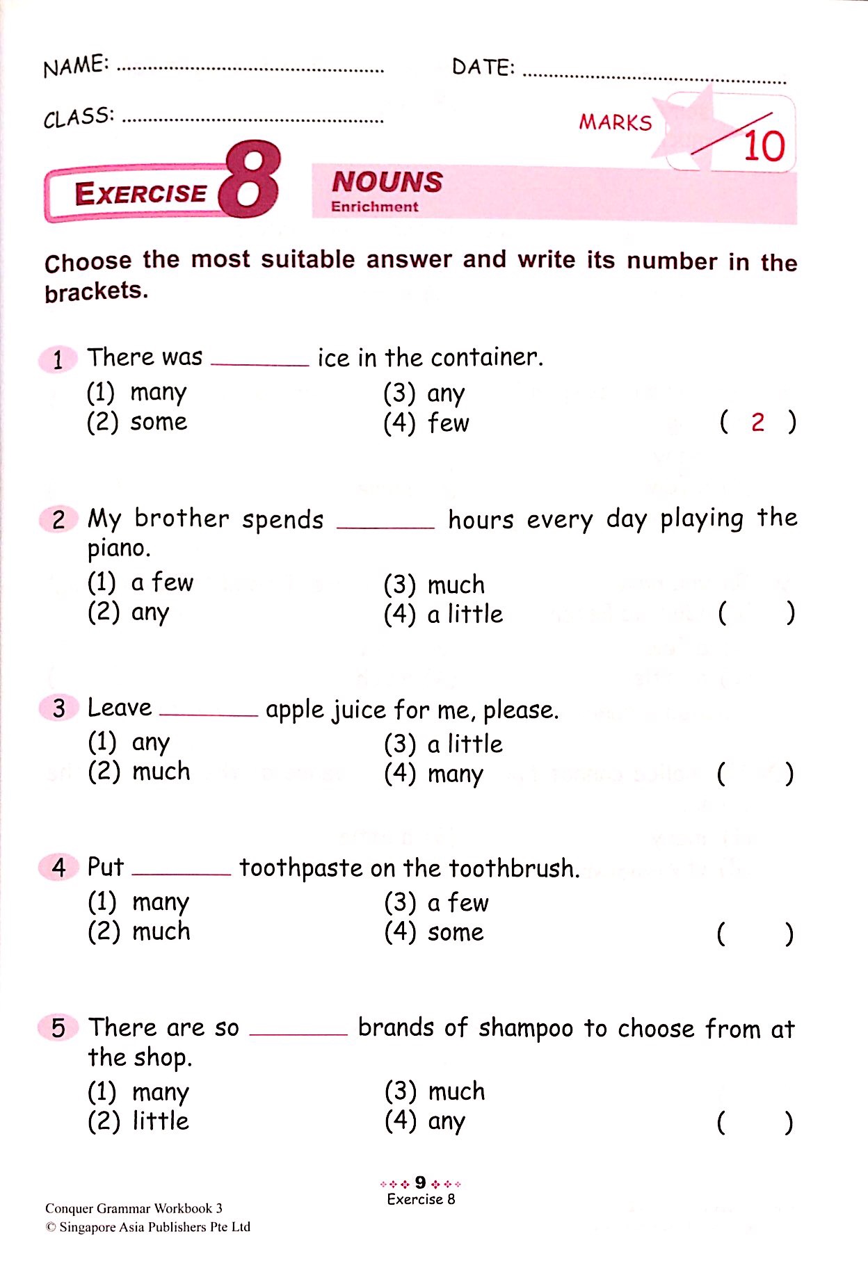 Conquer Grammar For Primary 3 - FAHASA.COM