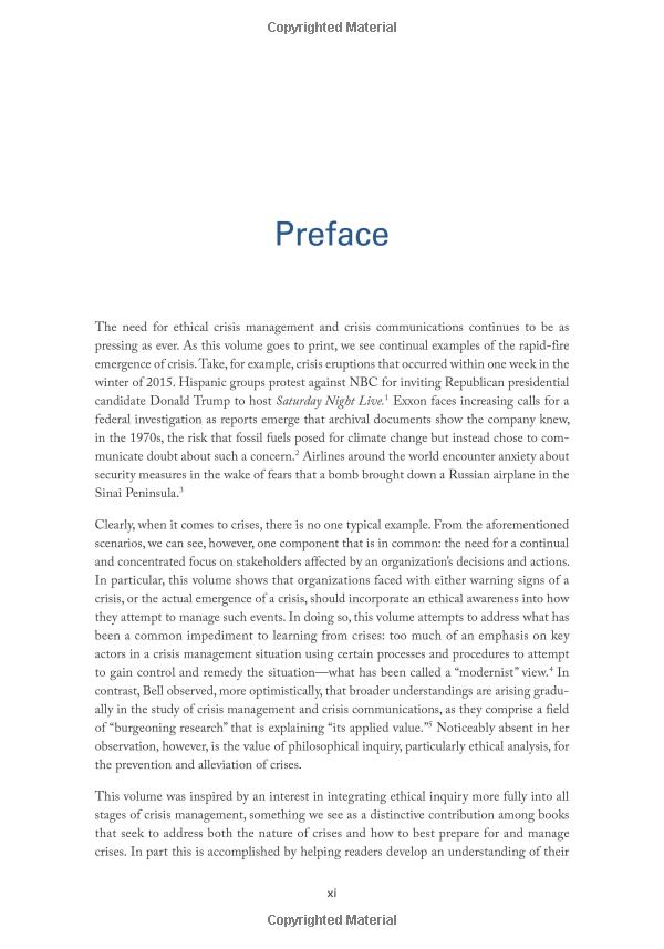 Crisis Communication and Crisis Management: An Ethical Approach