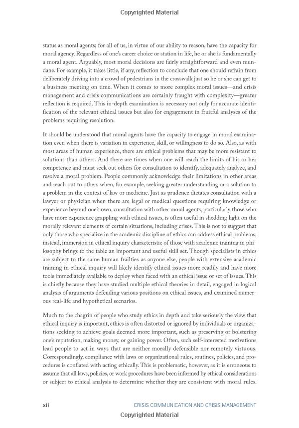 Crisis Communication and Crisis Management: An Ethical Approach