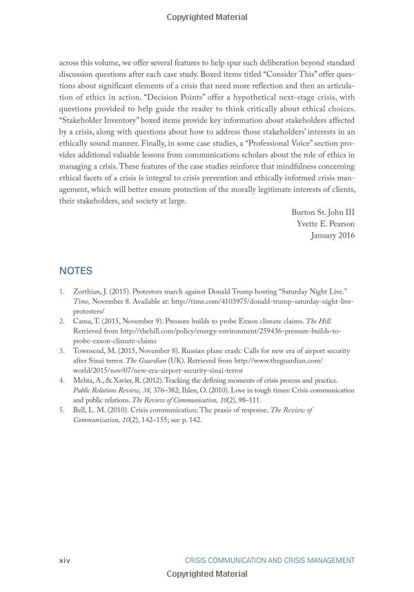 Crisis Communication and Crisis Management: An Ethical Approach