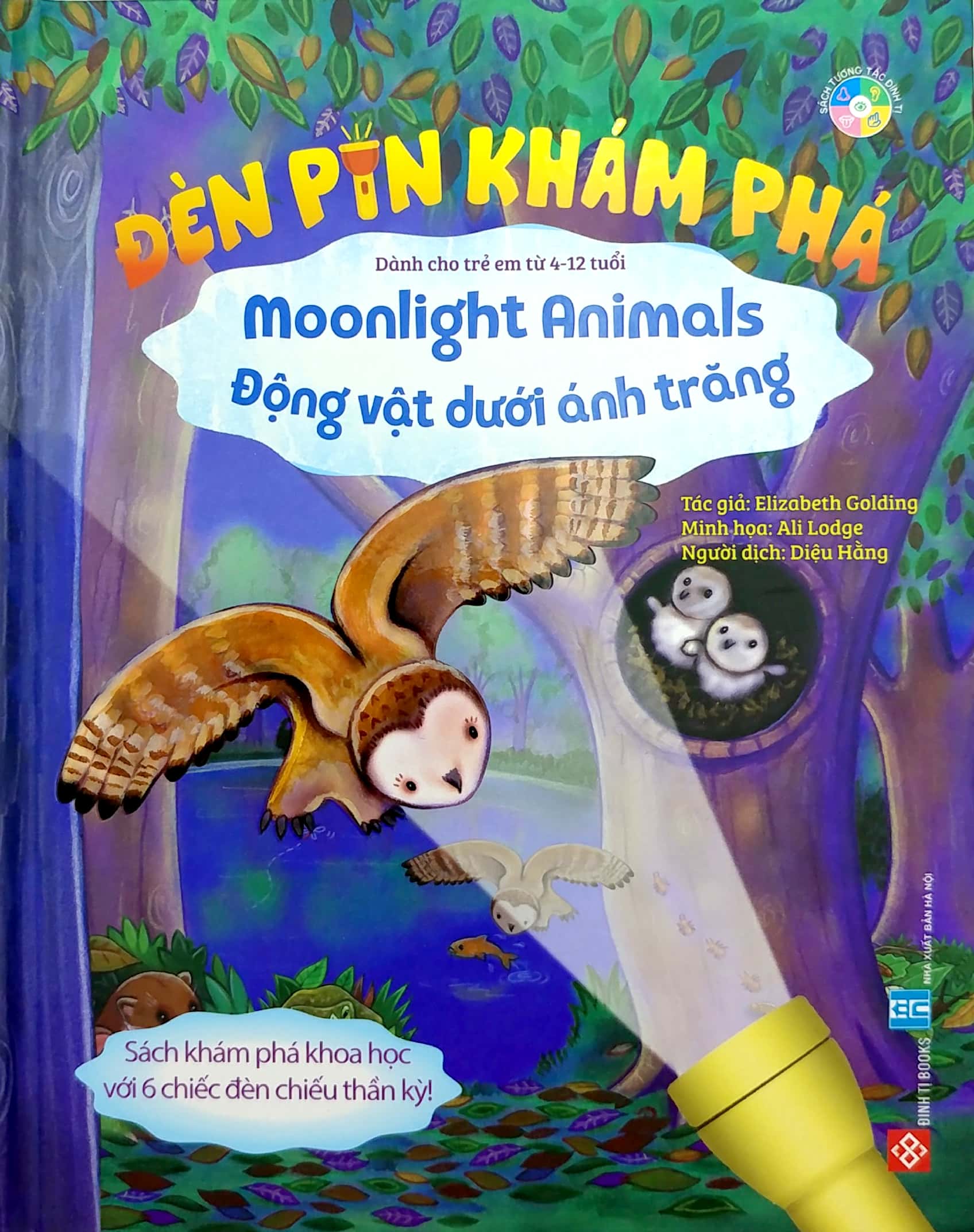 Đèn Pin Khám Phá - Moonlight Animals - Động Vật Dưới Ánh Trăng - FAHASA.COM