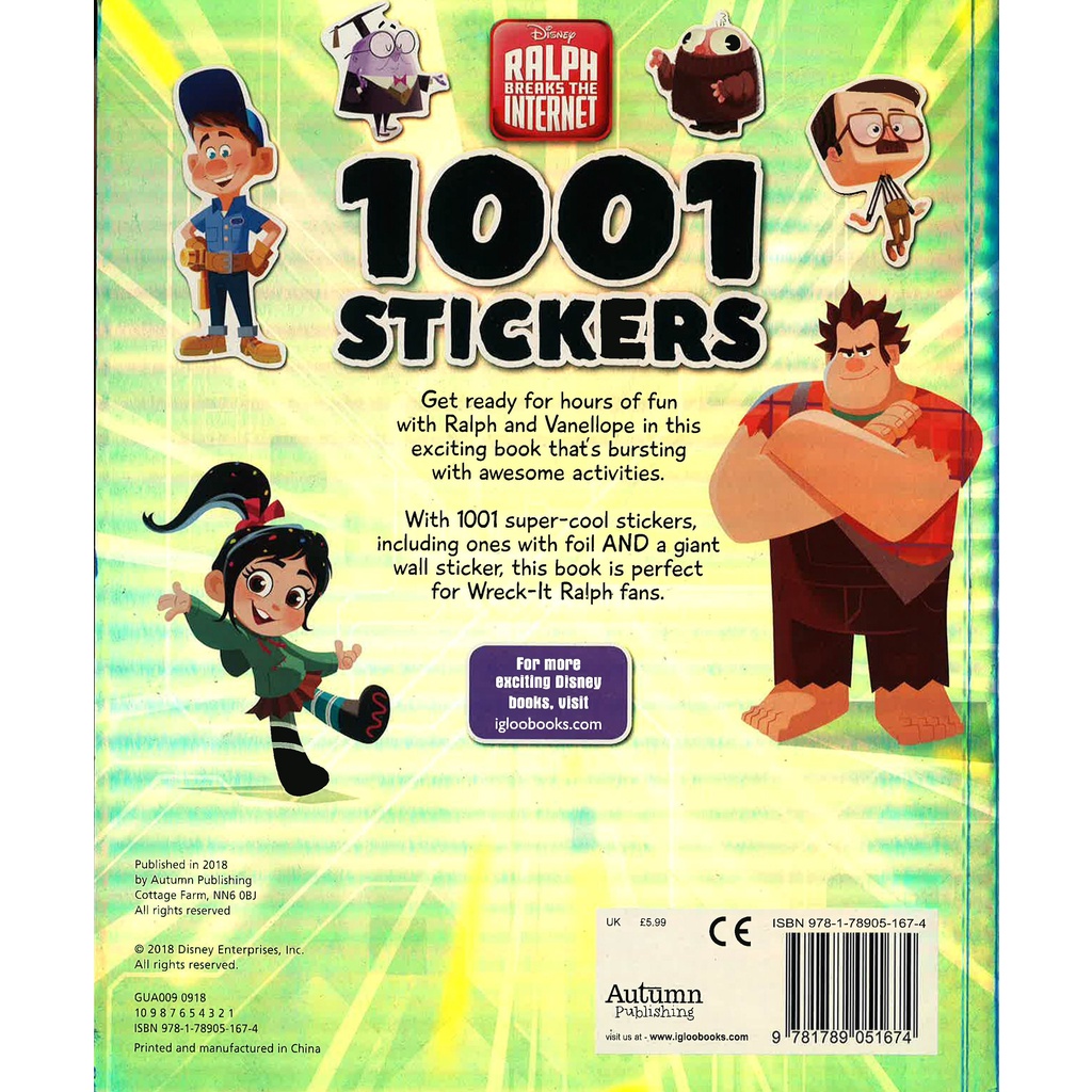 Disney - Wreck It Ralph 2: 1001 Stickers (1001 Stickers Disney ...