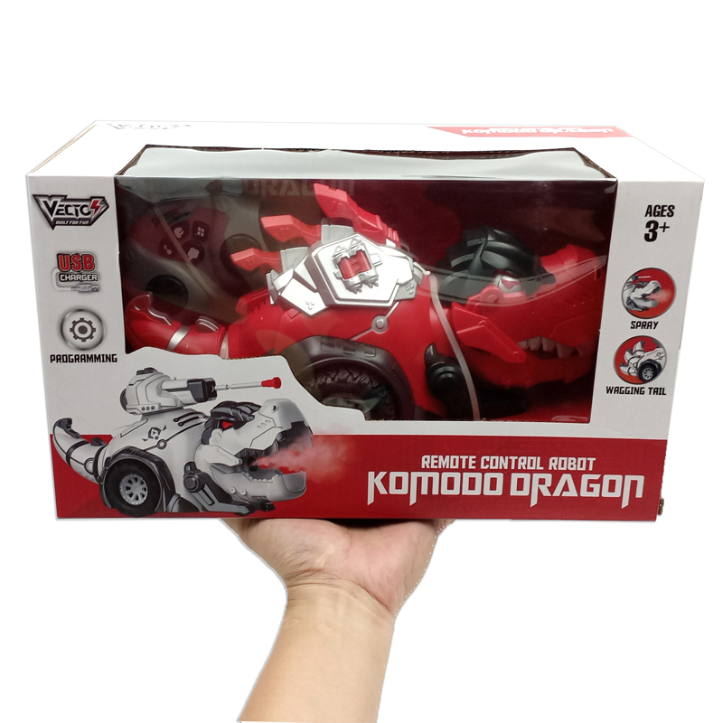 Đồ Chơi Robot Điều Khiển Từ Xa Rồng Komodo Phun Khói Vecto Vtys01 Red