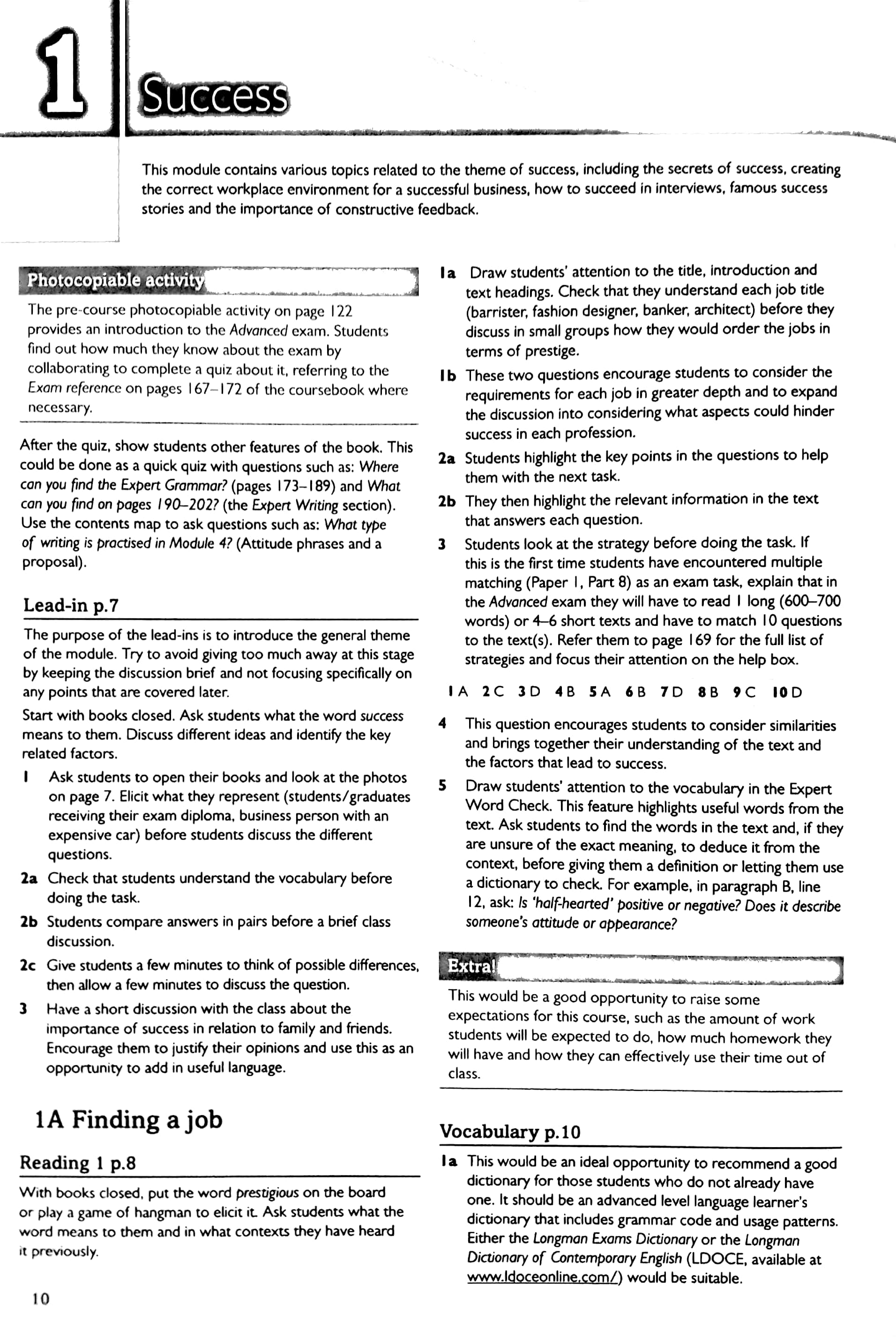 Expert Advanced 3Rd Edition Teacher'S Book