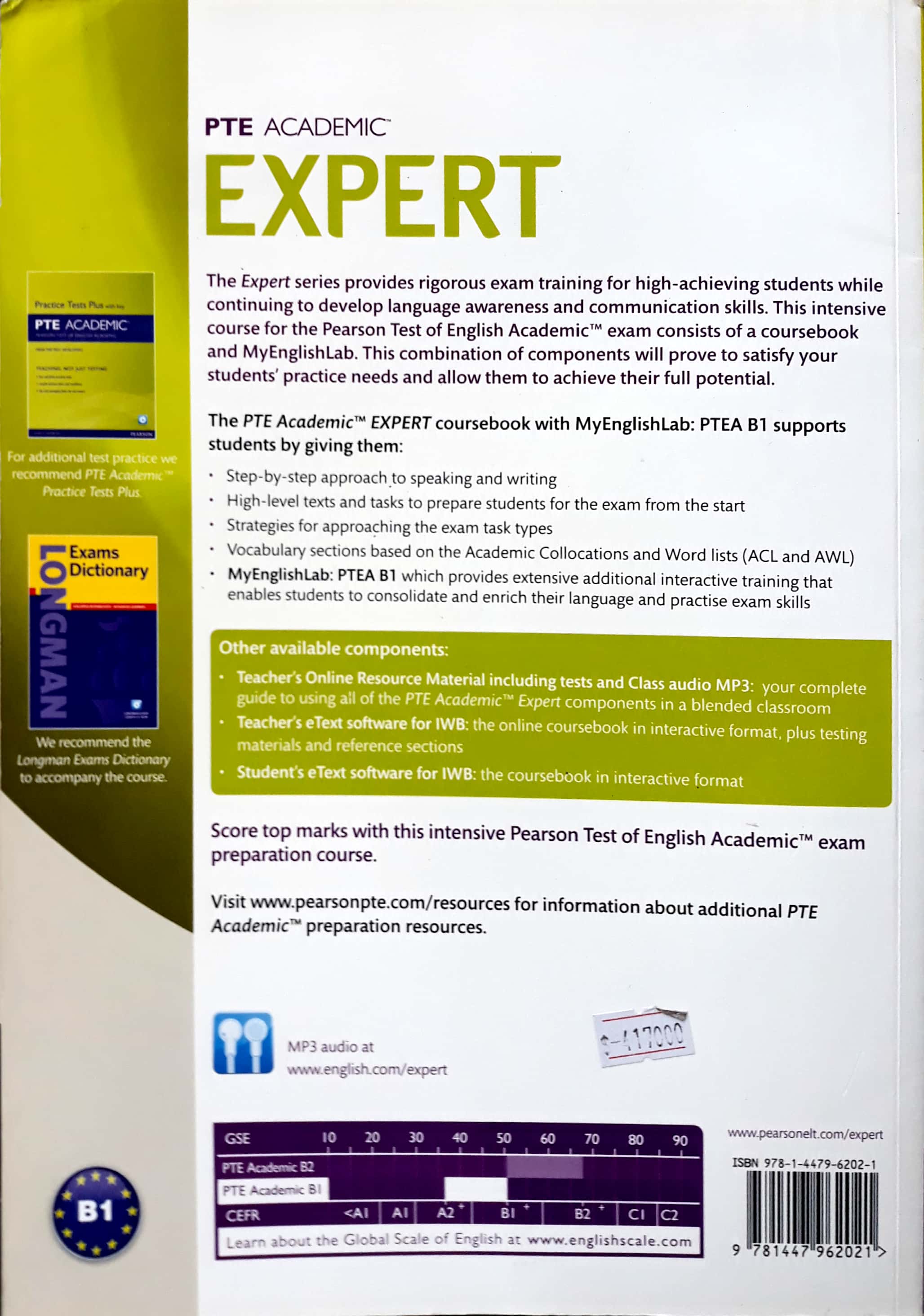 Expert PTE Academic B1 Course Book + MyEnglishLab