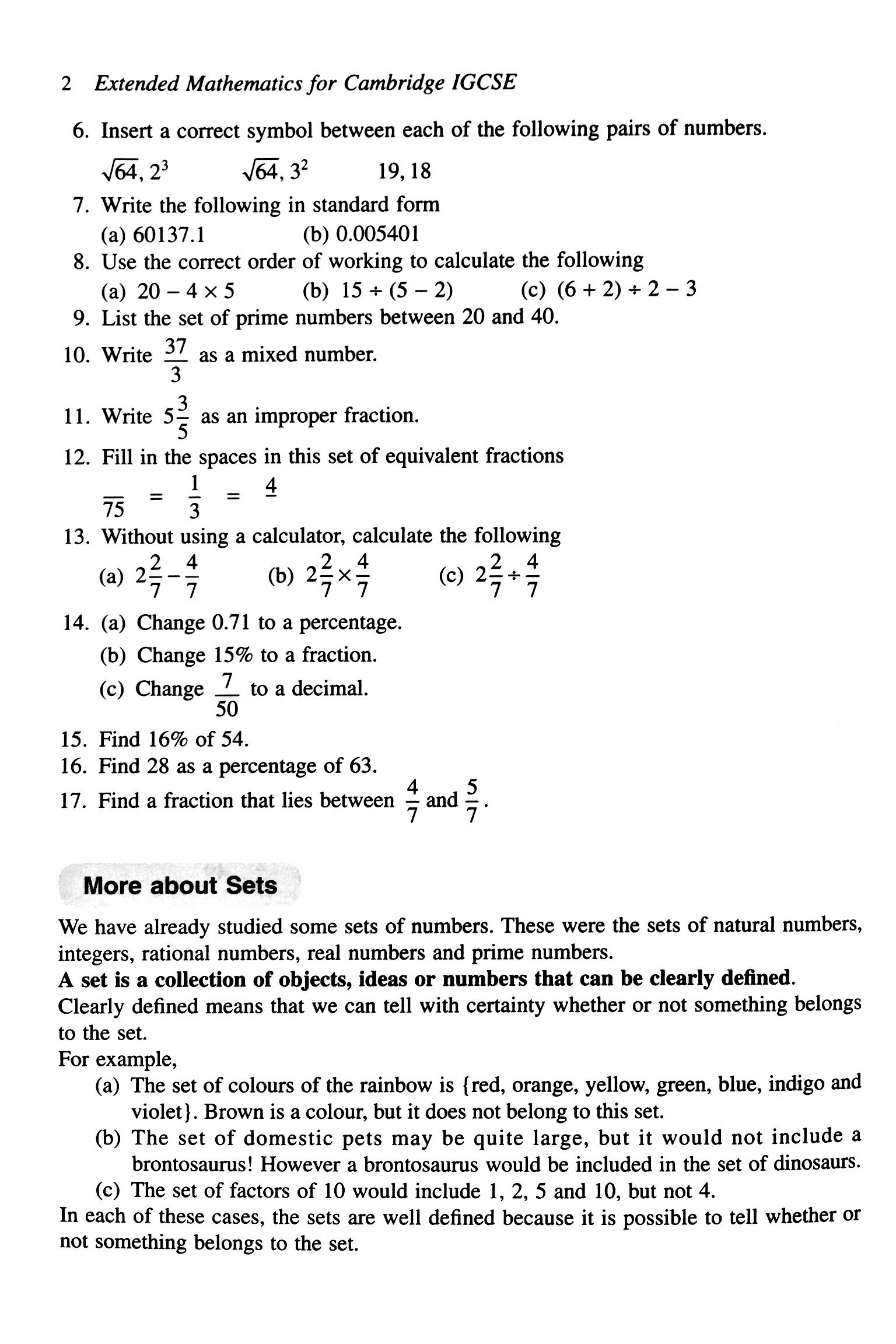 Extended Mathematics for Cambridge IGCSE