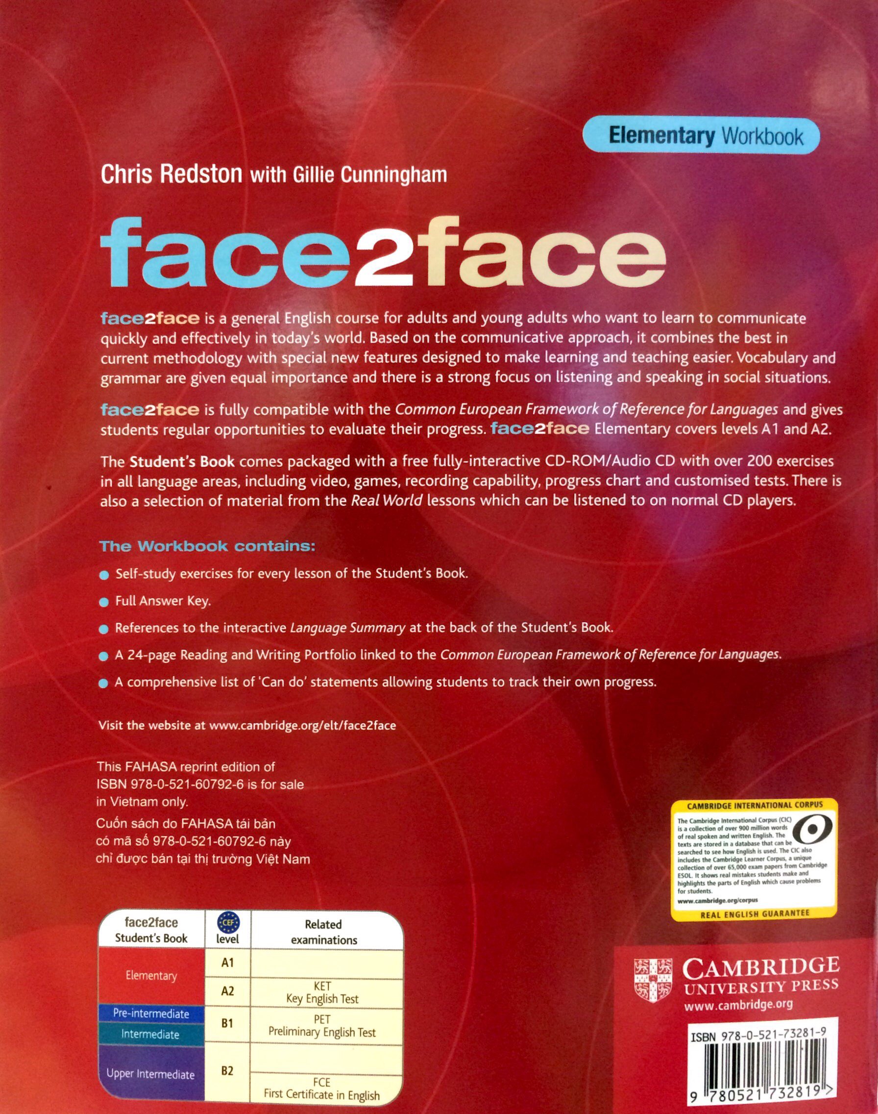 Face2Face Elementary WB with key FAHASA Reprint Edition - FAHASA.COM