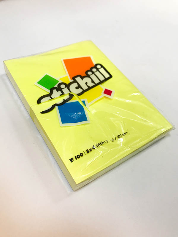 Giấy Note 3x4 DQ (V-XL-H-Đỏ) - Vàng Nhạt - FAHASA.COM