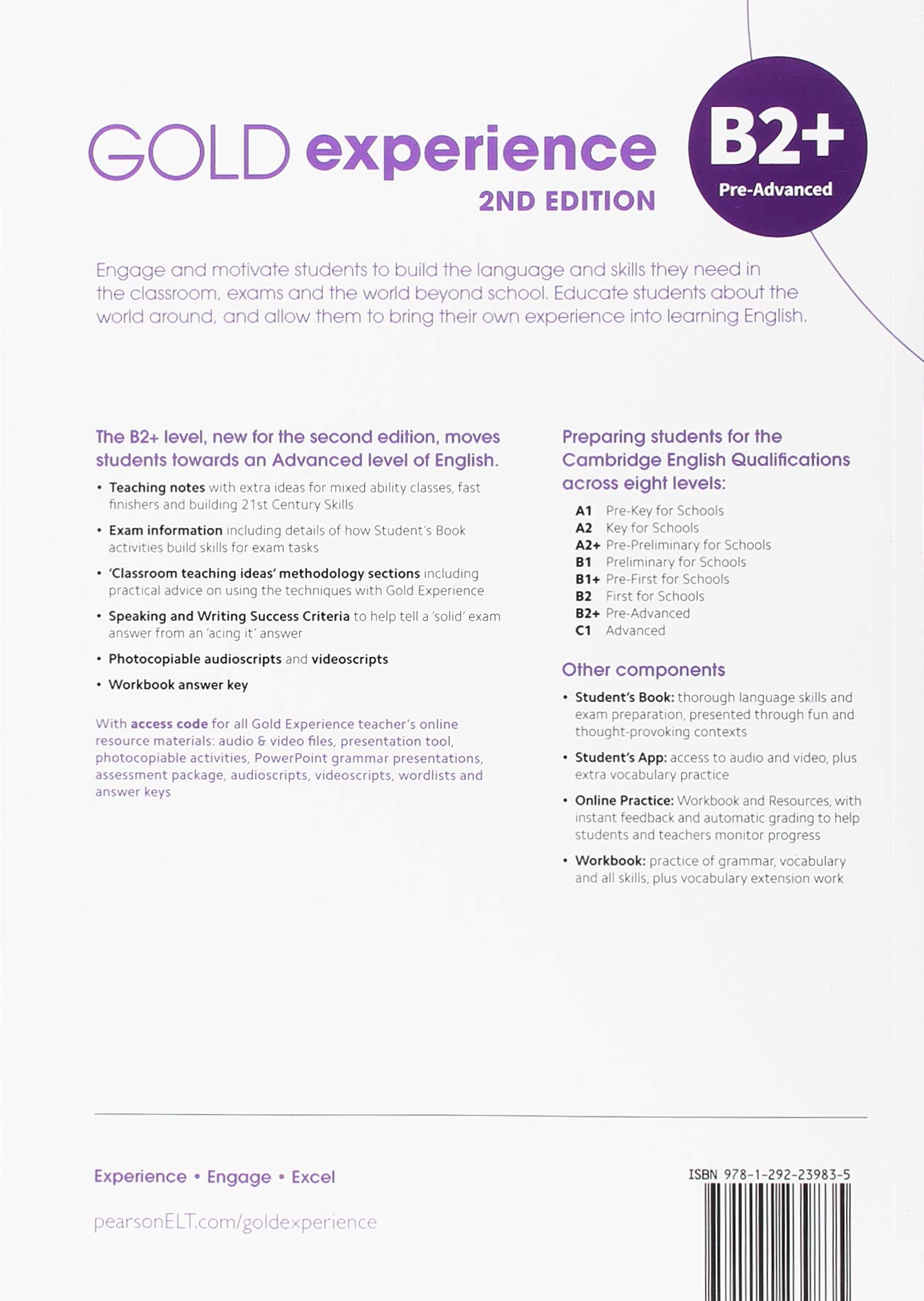 Gold Experience 2Ed - B2 + Teacher's Book Ith Online Practice, Teacher ...