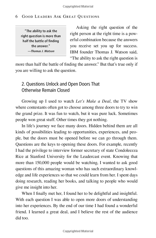 Good Leaders Ask Great Questions: Your Foundation for Successful Leadership