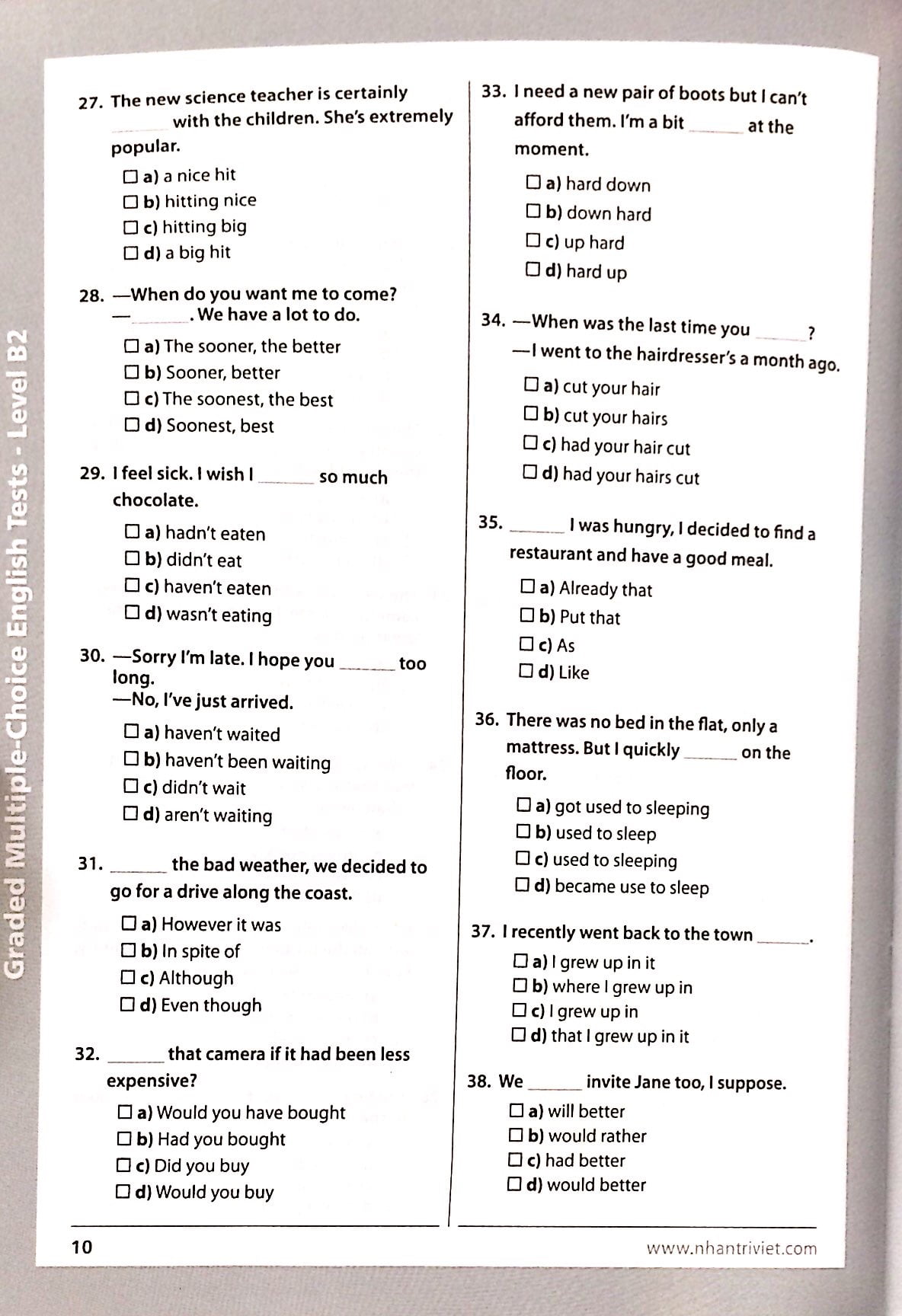Graded Multiple - Choice English Test Level B2 Không CD PDF - YDS.EDU.VN