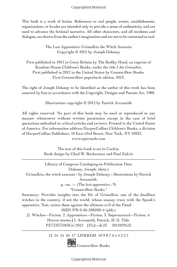 The Last Apprentice: Grimalkin The Witch Assassin (Book 9)