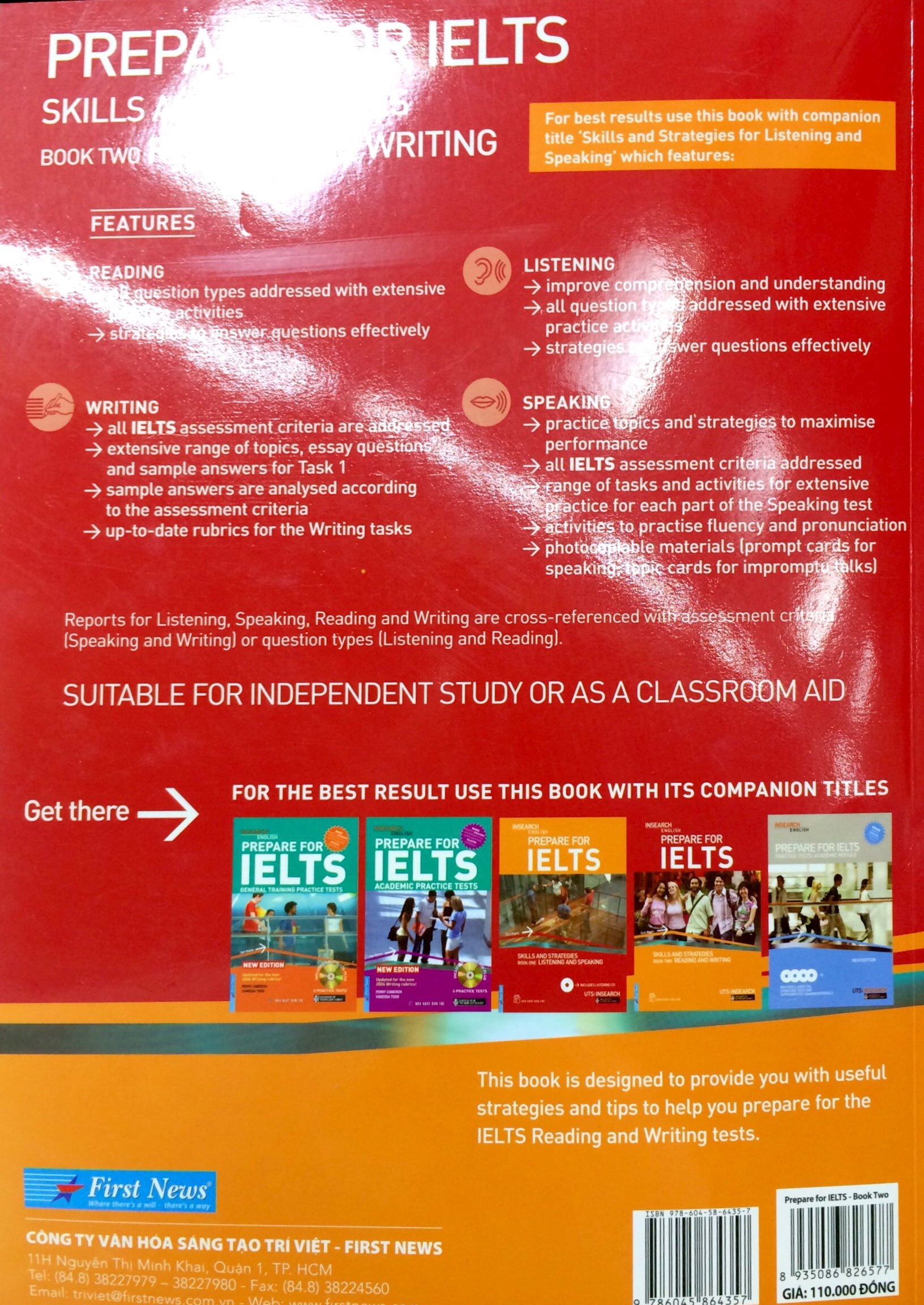 Sách IELTS Skills Reading & Writing Book Two - FAHASA.COM