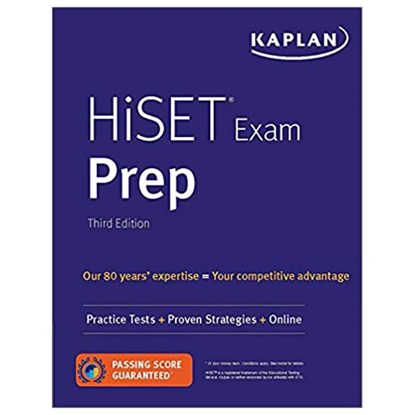 HiSET Exam Prep: Practice Tests + Proven Strategies + Online (Kaplan ...