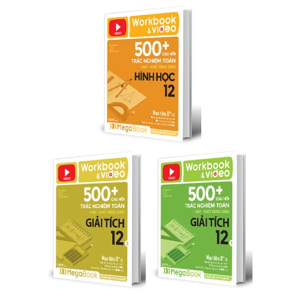 Combo Sách Workbook & Video - 500+ Câu Hỏi Trắc Nghiệm Toán Hay Khó ...