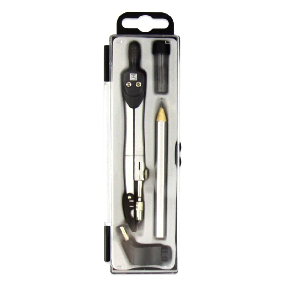 Bộ Compa + Bút Chì Kim + Bút Chì Gỗ - Hồng Hà SM 04 - Màu Đen - FAHASA.COM