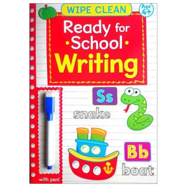 Wipe Clean Ready For School Book With Pen: Writing - FAHASA.COM