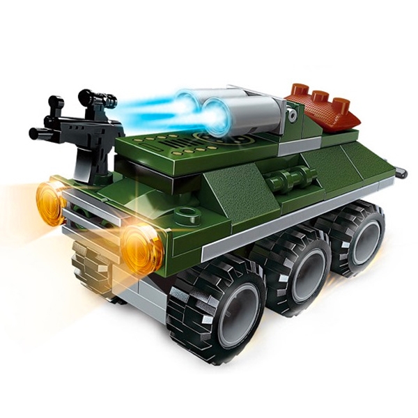 Bộ Xếp Hình Chiến Xa Lội Nước Qman 1803-6 - Xe Seal ATGM (62 Mảnh Ghép) - FAHASA.COM