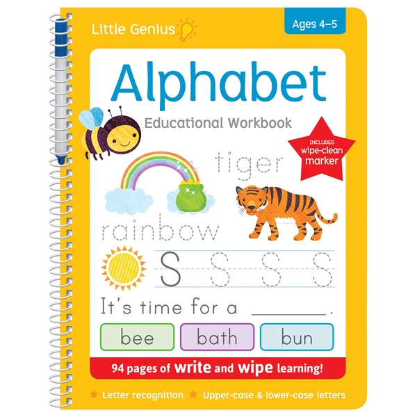 Little Genius Write And Wipe Bind Up - Alphabet - FAHASA.COM