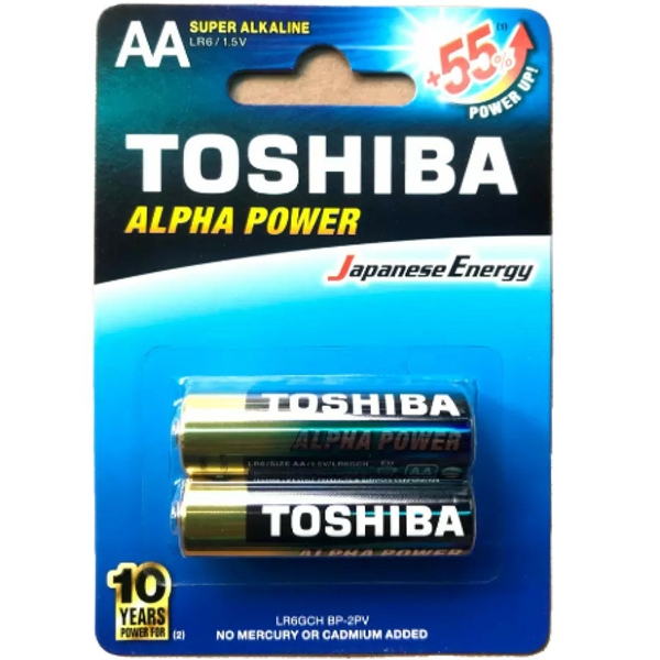 Vỉ 2 Pin AA Toshiba Alpha Power 1.5V - FAHASA.COM