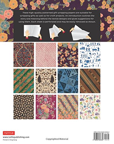 Indonesian Batik Gift Wrapping Papers : 12 Sheets of High-Quality 18 X ...
