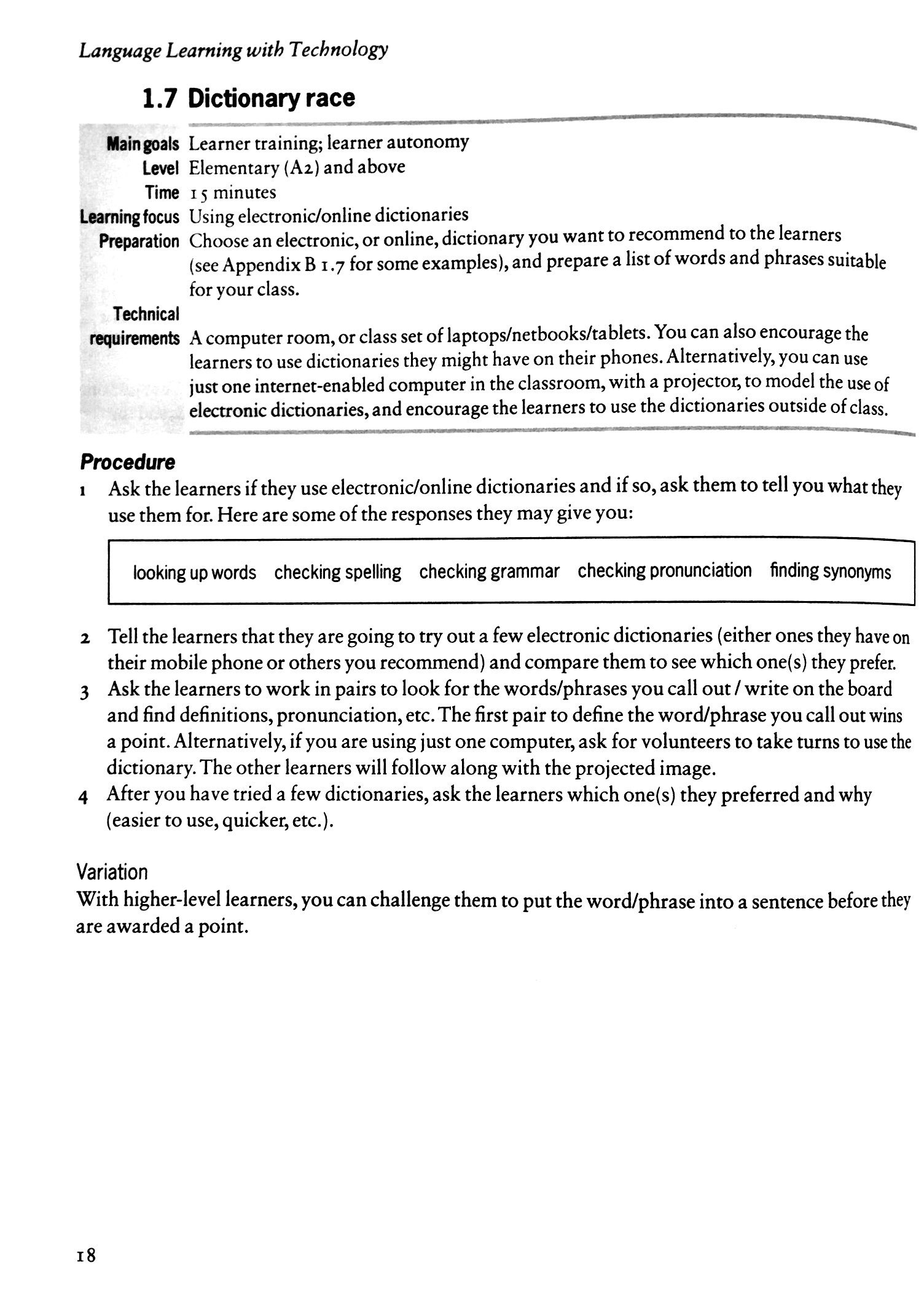 Language Learning with Technology: Ideas for Integrating Technology in ...