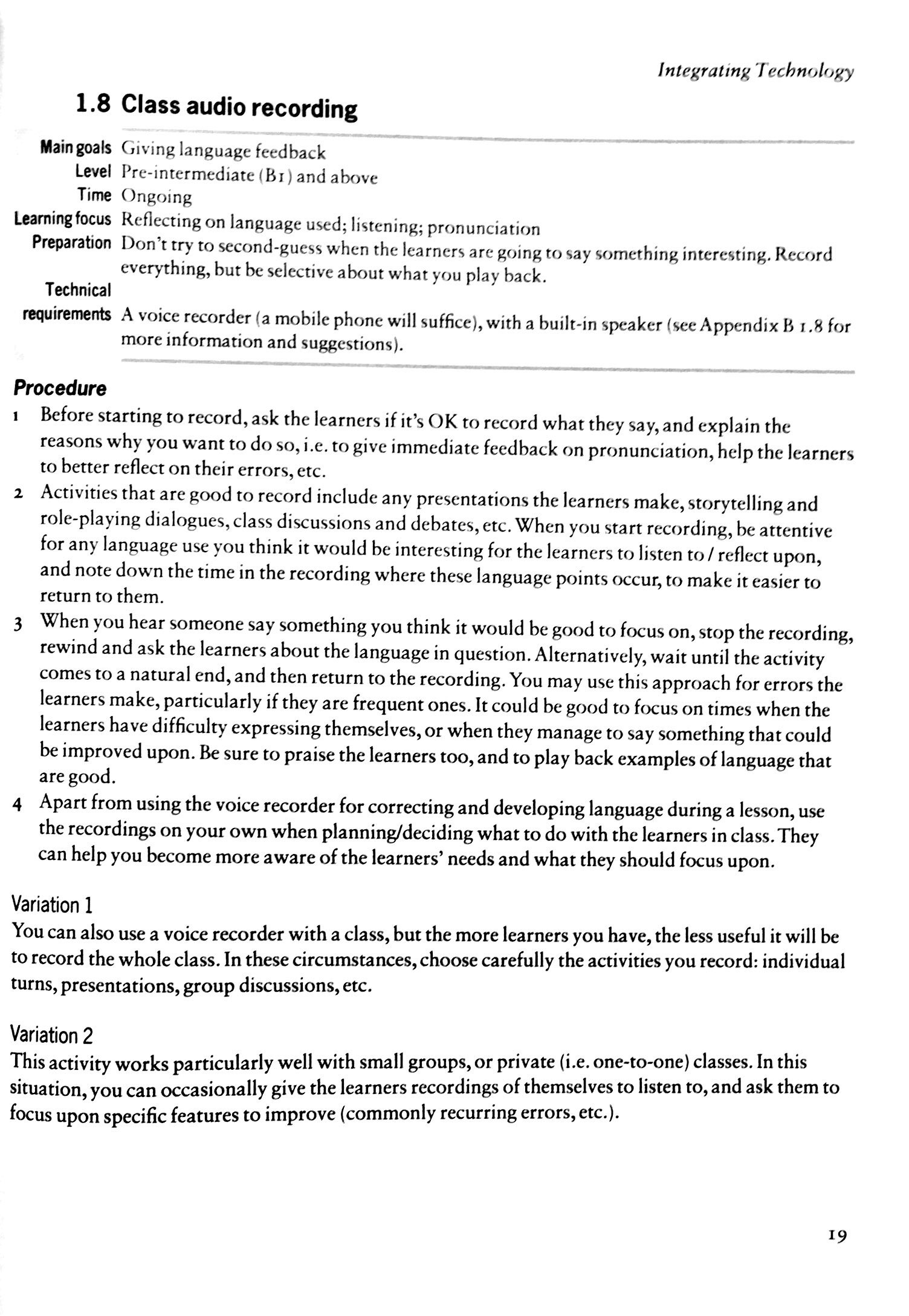 Language Learning with Technology: Ideas for Integrating Technology in ...