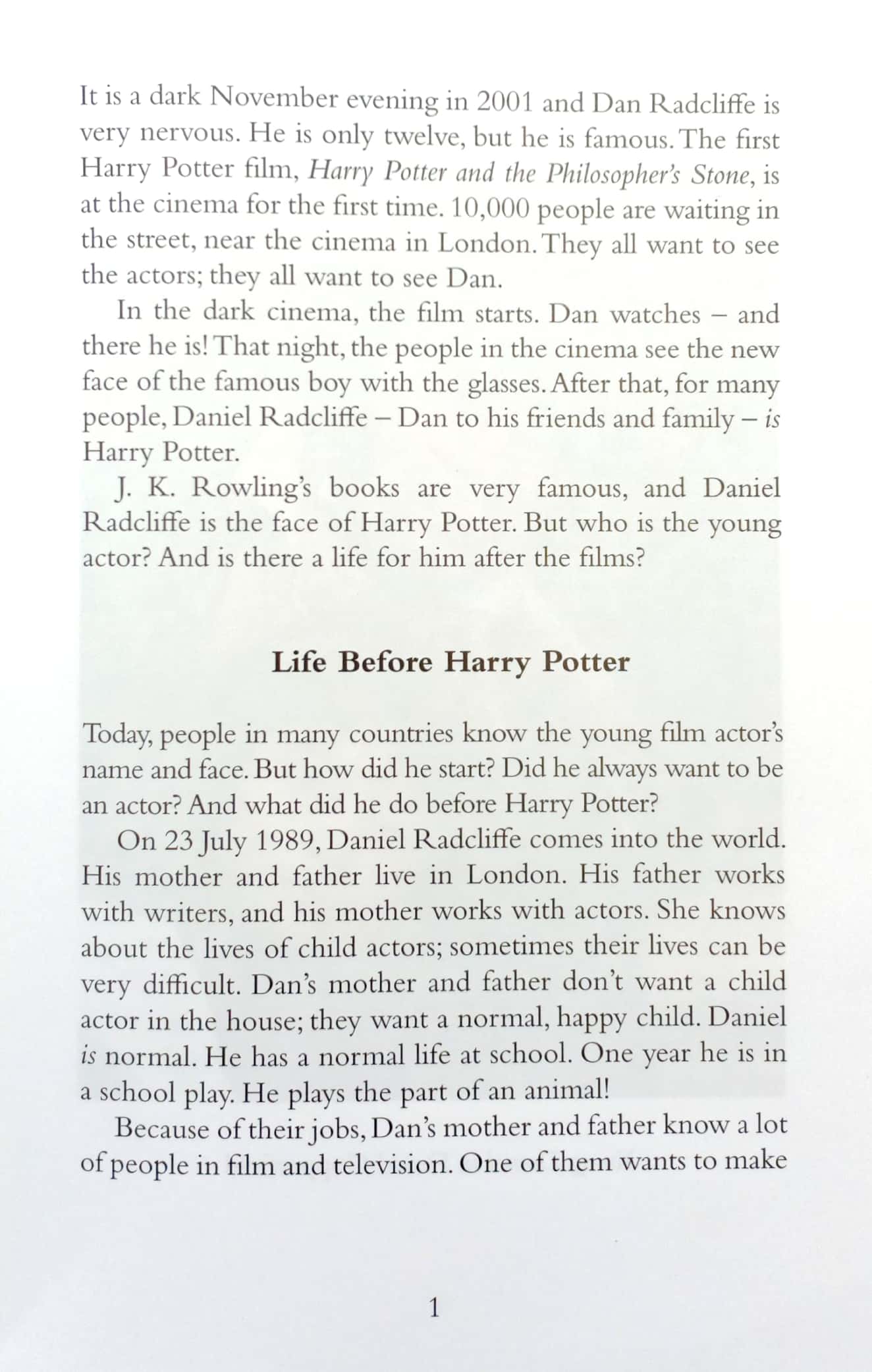 Level 1: Daniel Radcliffe Book and CD Pack (Pearson English Graded ...