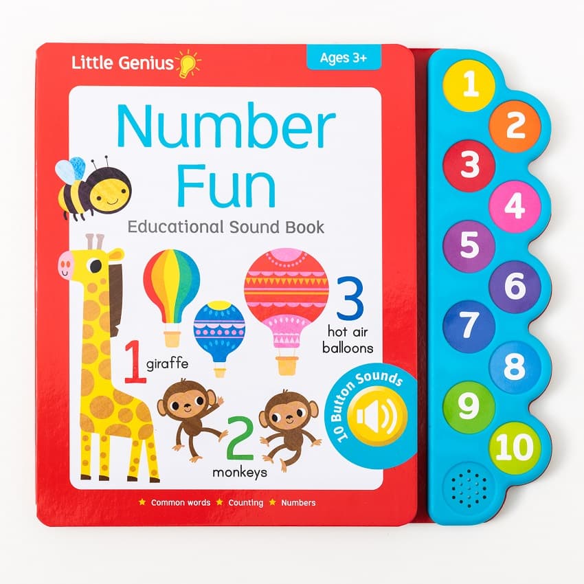 Little Genius Number Fun Educational Sound Book - 10 Button Sound ...