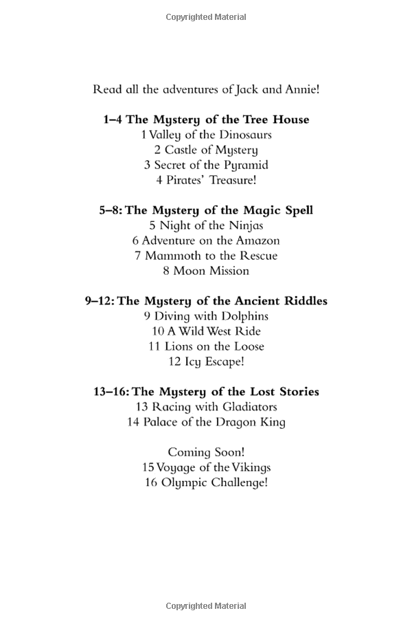 Magic Tree House 14: Palace of the Dragon King
