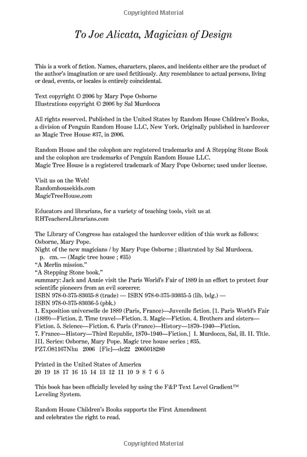 Magic Tree House #35: Night of the New Magicians (A Stepping Stone Book ...