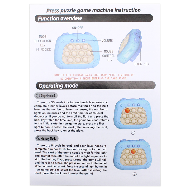 Máy Chơi Game Pop It Phi Hành Gia - DD1808-222/9374 - Màu Hồng