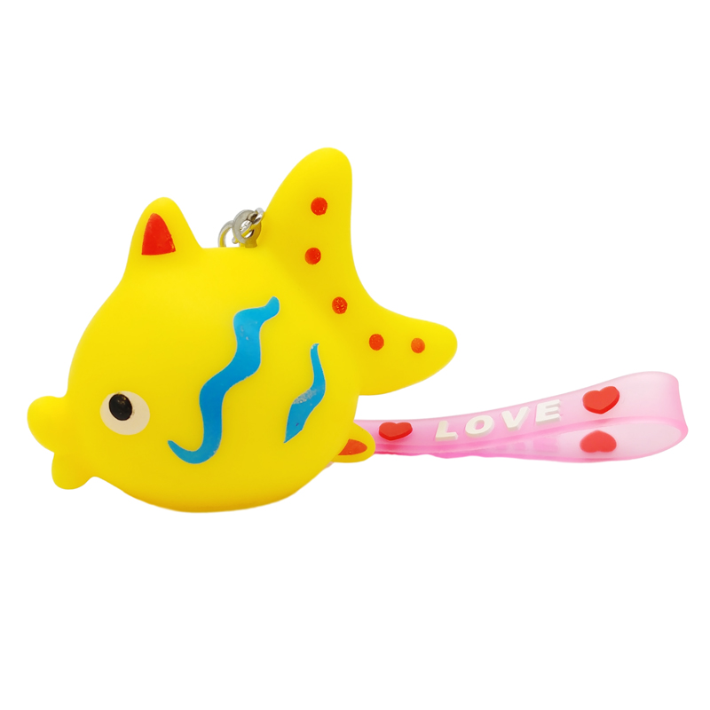 Móc Khóa Thú Chút Chít Kude Kude - Con Cá - Màu Vàng