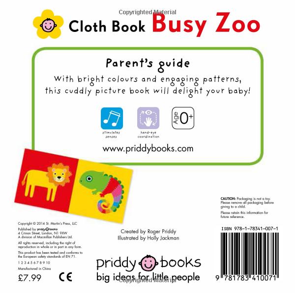 Busy Zoo Cloth Book (My First Books): My First Priddy